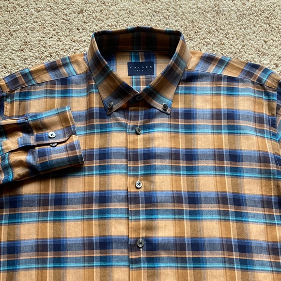 Calder Carmel | Shirts | Luxury Calder Carmel Mens Ls Plaid Cotton ...